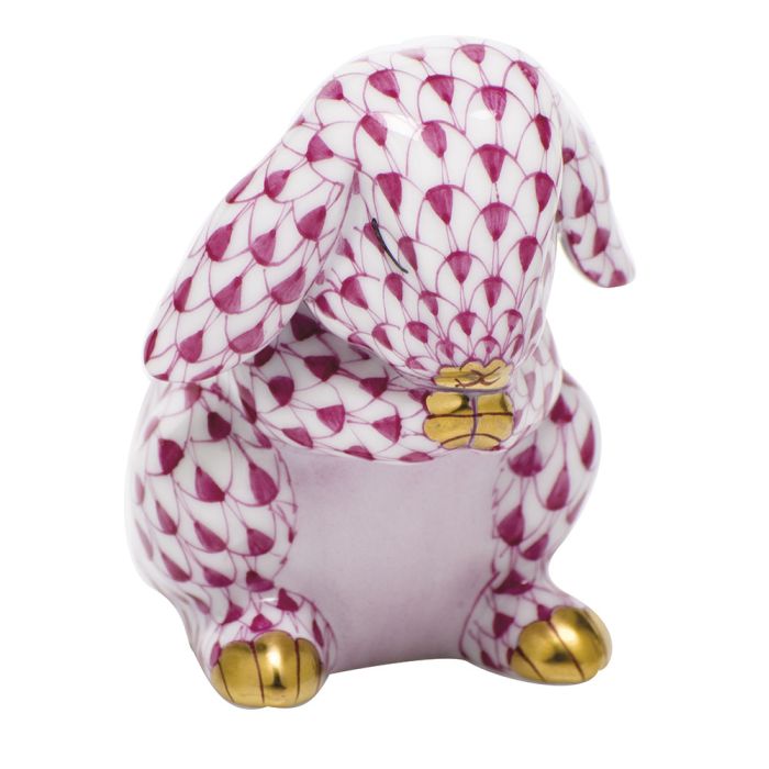 **Praying Bunny - Raspberry - Herend – Gaines Jewelers